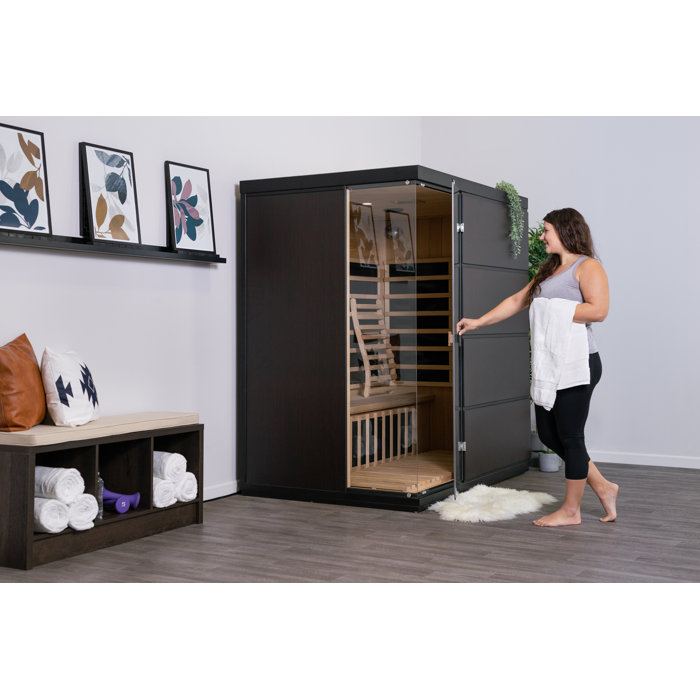 Heatwave Sirona 4-Person Hemlock Infrared Sauna with 8 Carbon Heaters | Wayfair